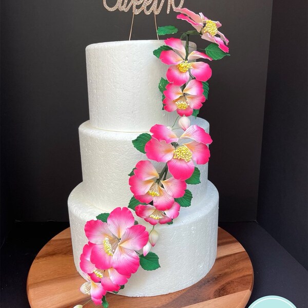 Orchid Cake Topper - Etsy