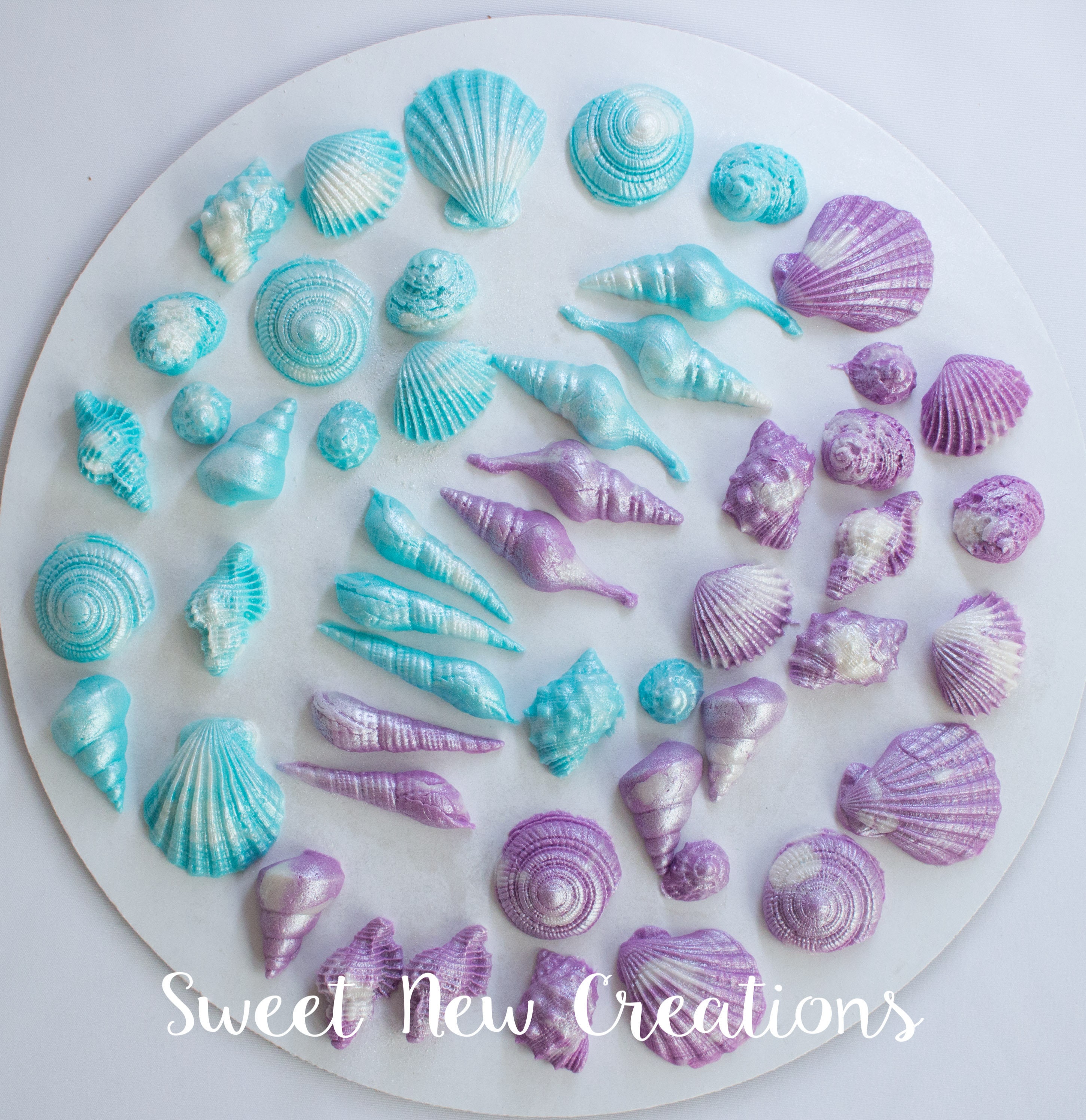 Sea Shells Fondant Topper 50pcs Mermaid Beach Cake Topper | Etsy