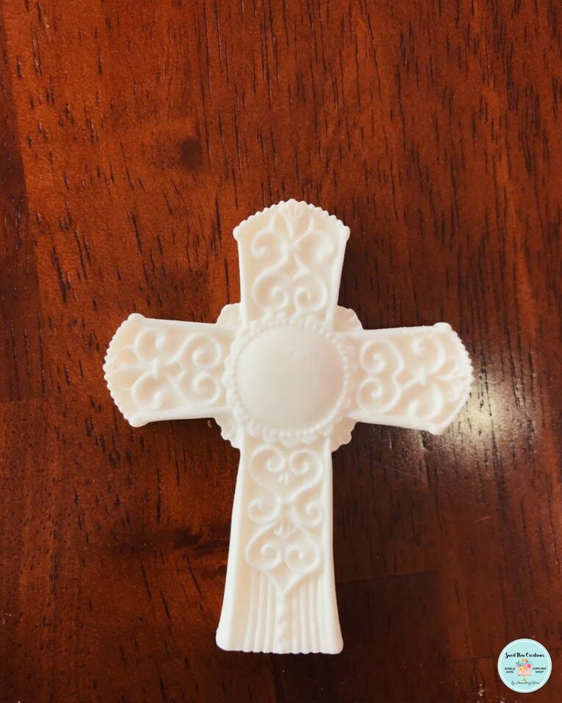 Cross Cake Topper Baptism Toppers Edible Fondant Topper | Etsy