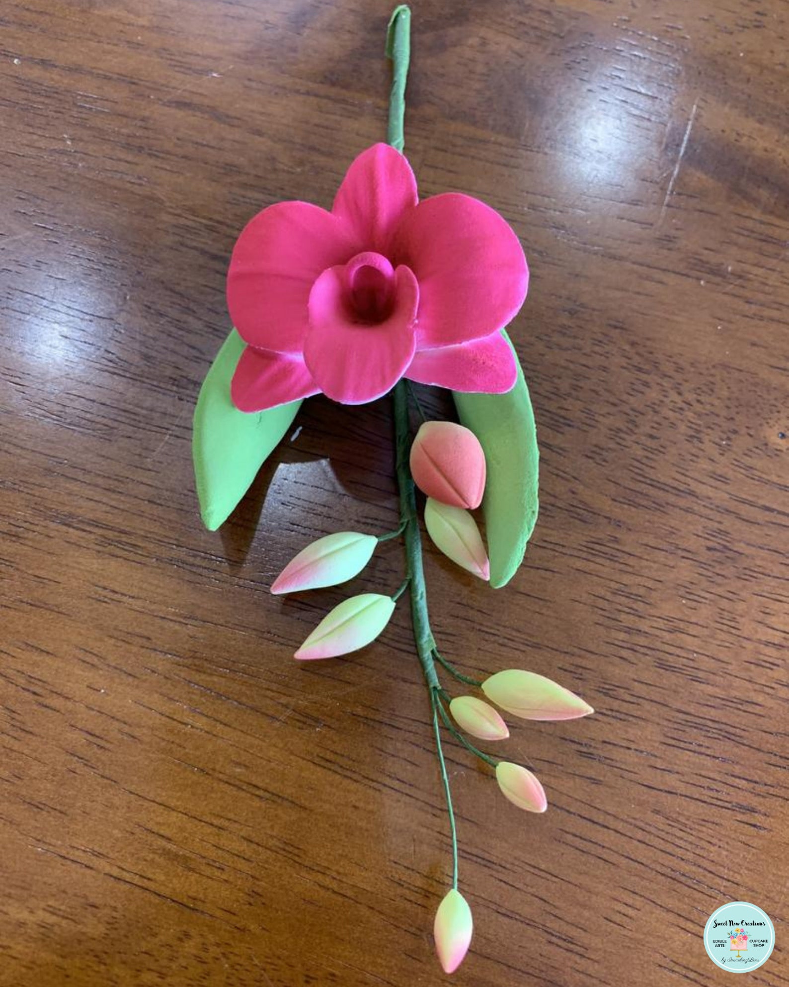 Pink Orchid Spray Gum Paste Flowers Filler Cascade Wedding - Etsy