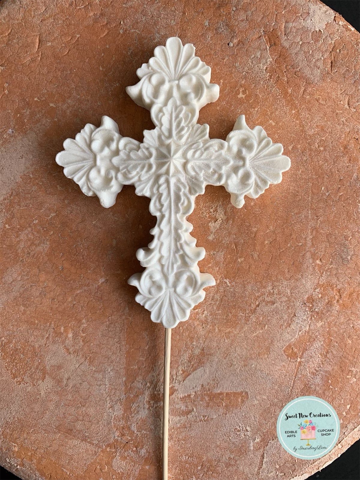 Fondant Cross Cake Topper/ Baptism Cake Toppers Edible Fondant - Etsy