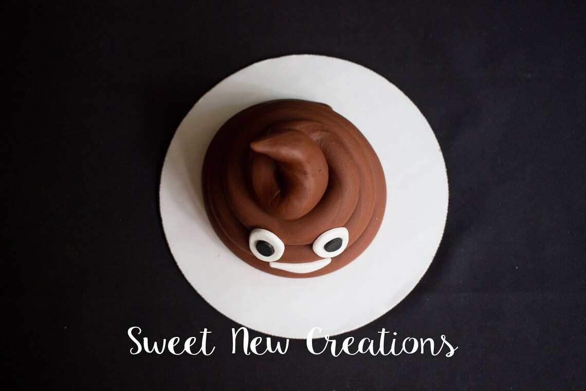 Emoji Poop Cake Toppers Edible Topper Fondant Topper - Etsy