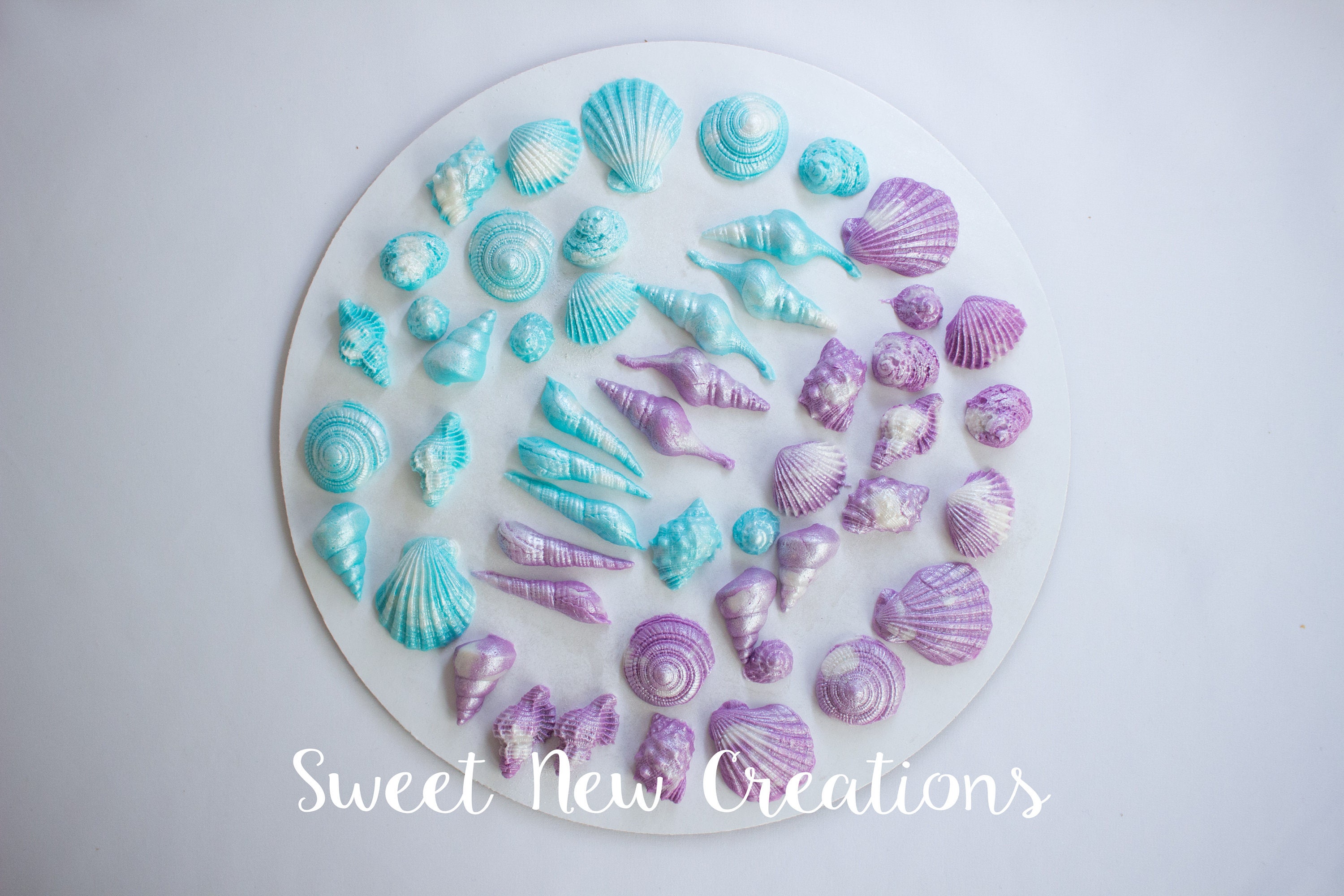 Sea Shells Fondant Topper 50pcs Mermaid Beach Cake Topper | Etsy