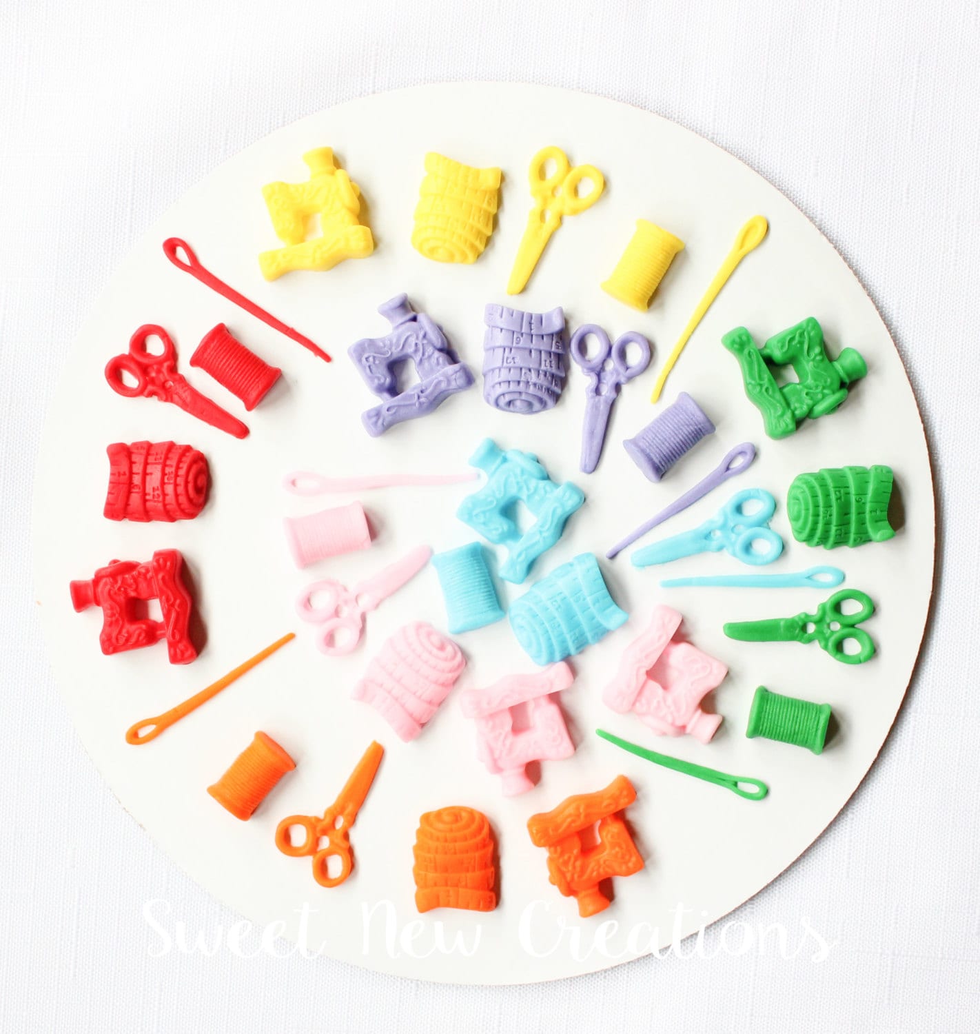 Sewing Machine Fondant Topper 36pcs Edible Baby Shower Topper | Etsy