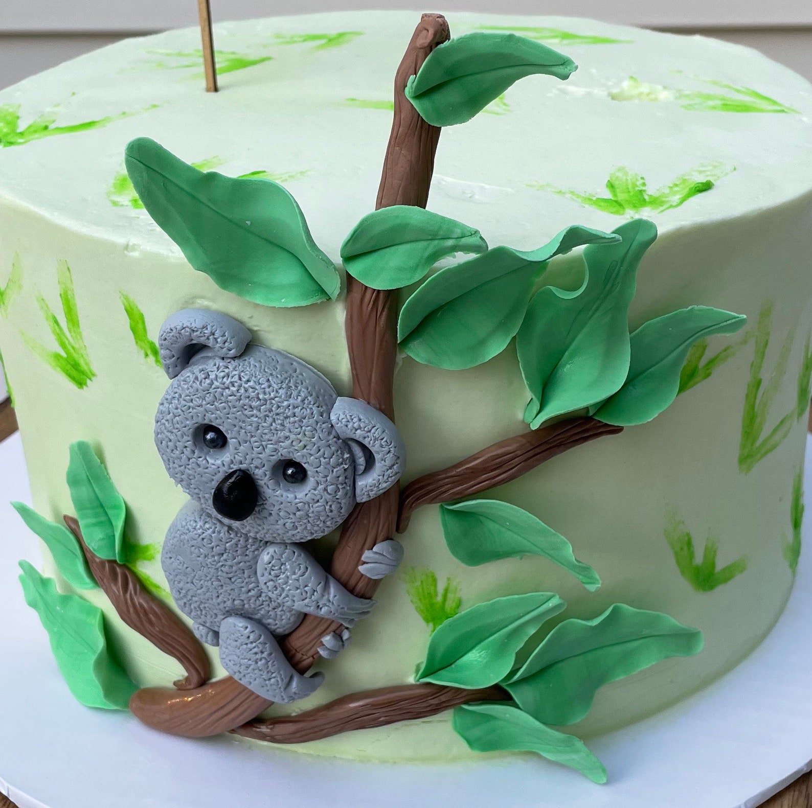 Koala Bear Cake Topper Edible Fondant Cake Toppers Gray - Etsy