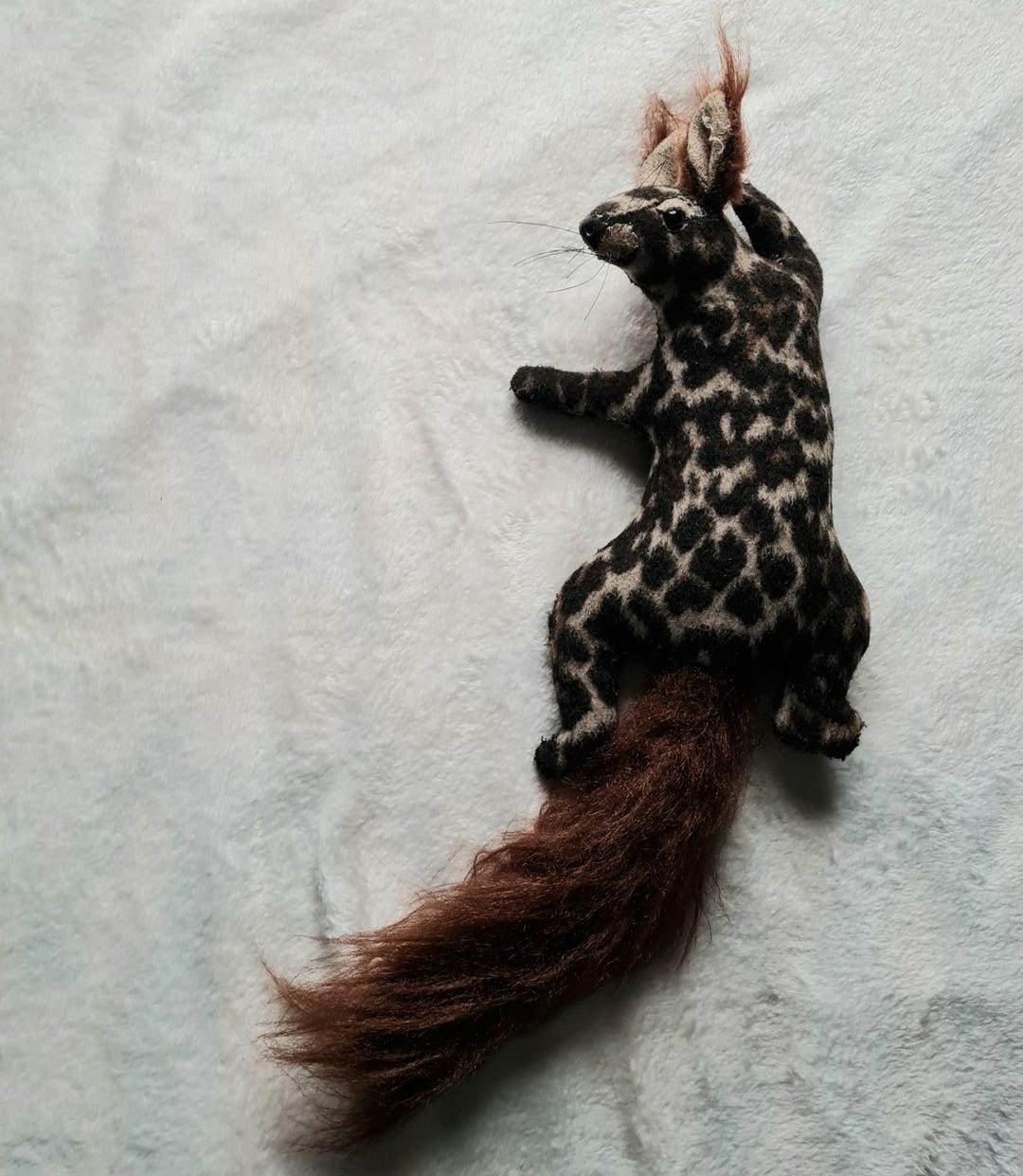 Faux Squirrel Handmade Faux Taxidermy Sculpture in Black and Leopard ...