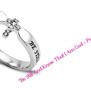 Single Cross Ring be Still - Etsy