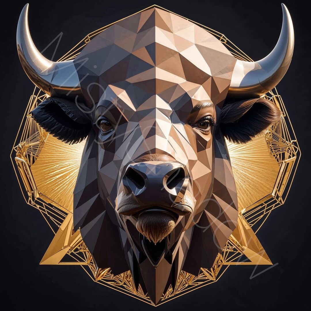 Art Deco Bison Geometric Patterns - Etsy
