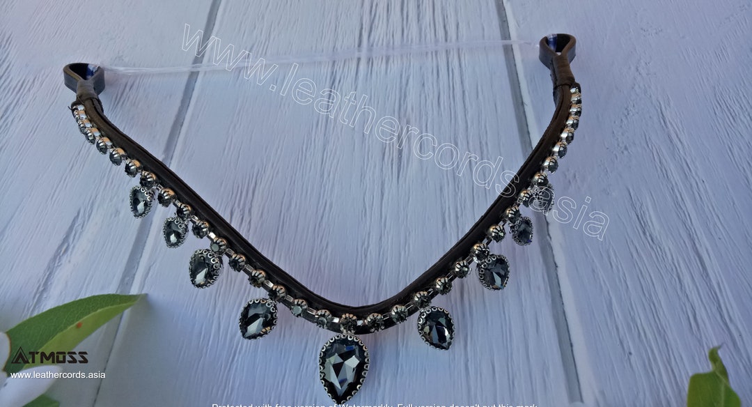 V Shape Crystal Browband for Horse Show Dressage Browband for Horse ...