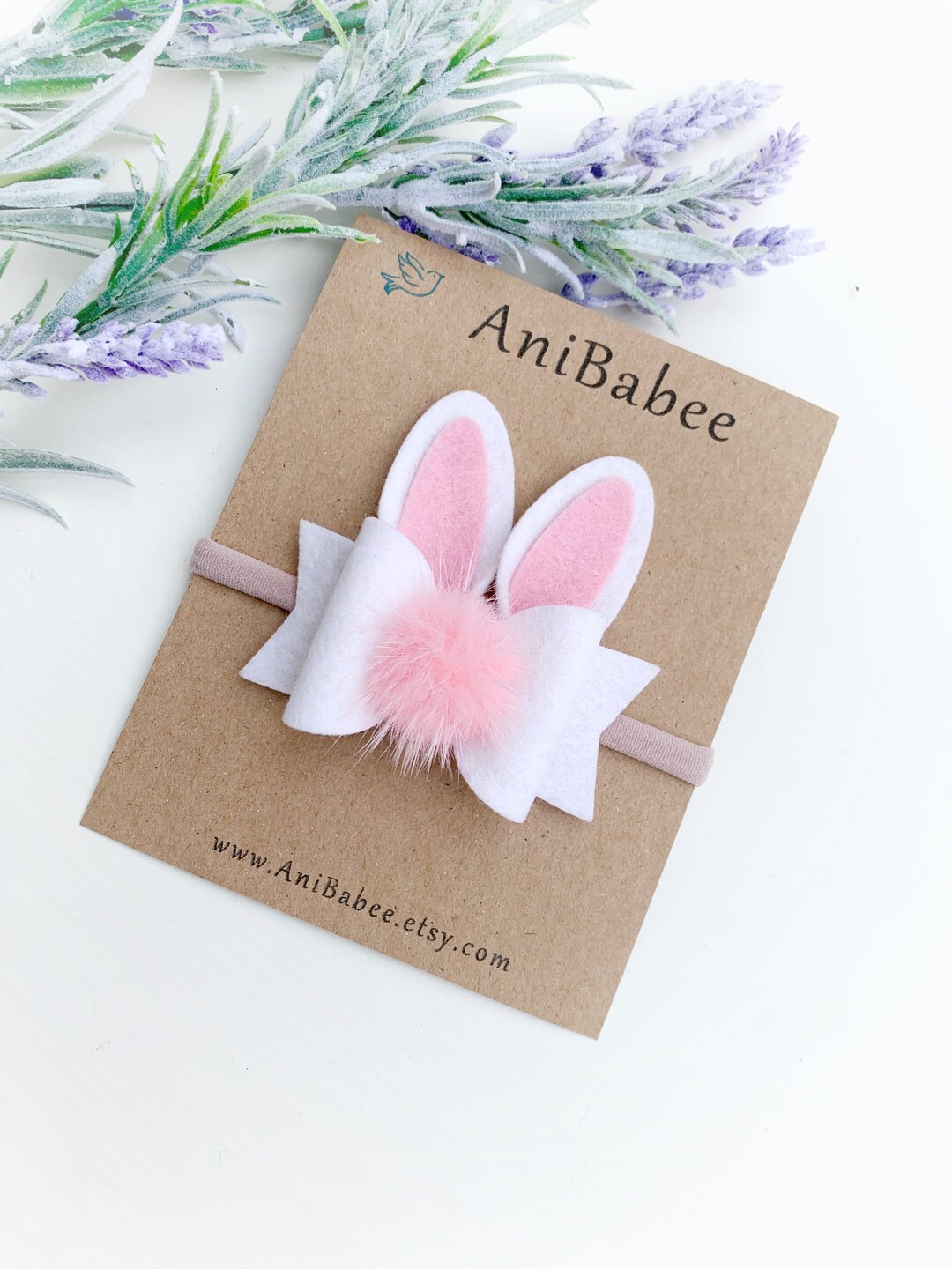 Baby Headband, Easter Headband, Easter Hair Bows, Easter Bunny Headband ...