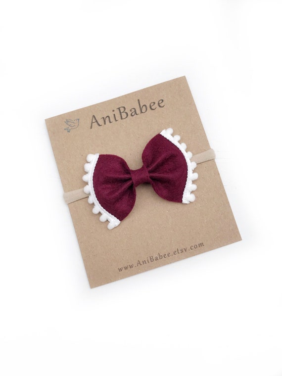 Fall Headband Baby Girl Headband Felt Bow Baby Headband - Etsy