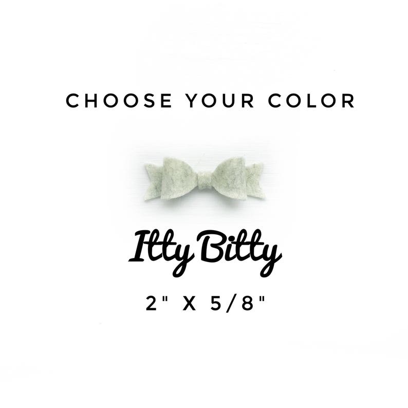 Itty Bitty Felt Bow Headband Set Baby Headband Choose Your - Etsy
