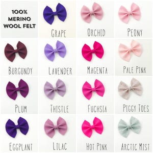 Itty Bitty Bow, Choose Your Color, Felt Bow, Baby Headband, Baby Bow Headband, Felt Bow Headband ...