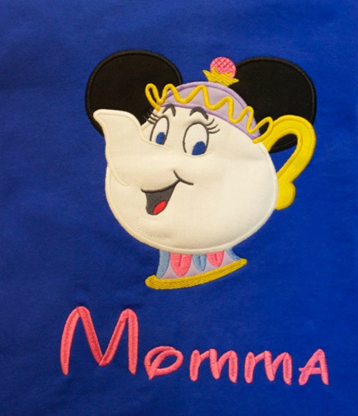 Character Mouse Mrs Ms Miss Tea Potts Beauty Embroidery - Etsy