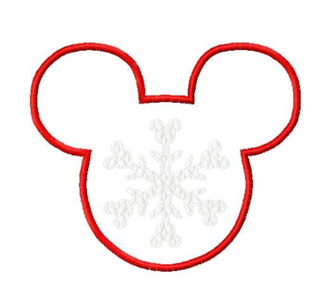 Character With Large Snowflake Embroidery Applique Design - Etsy