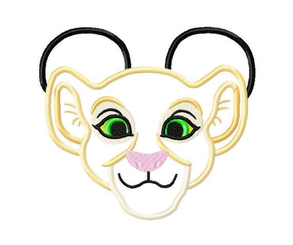 Character Miss Lion Girl Nalah Embroidery Applique Design | Etsy