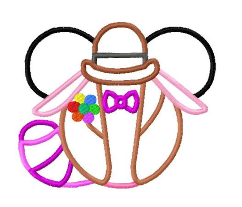 Character Inspired Inside Bing Embroidery Applique Design - Etsy