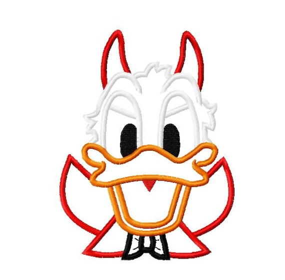 Character Inspired Devil Duck Donald Embroidery Applique | Etsy