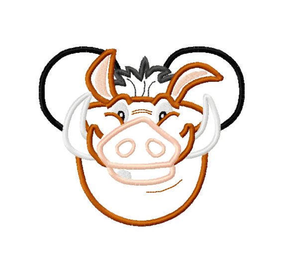 Character Inspired Mouse Pumba Embroidery Applique Design - Etsy