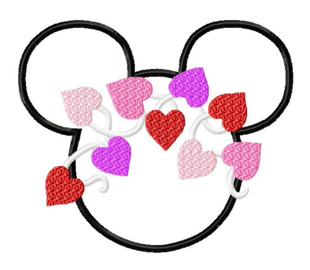 Mister Mouse Valentines Heart Lights - All Hearts Are Filled Embroidery ...