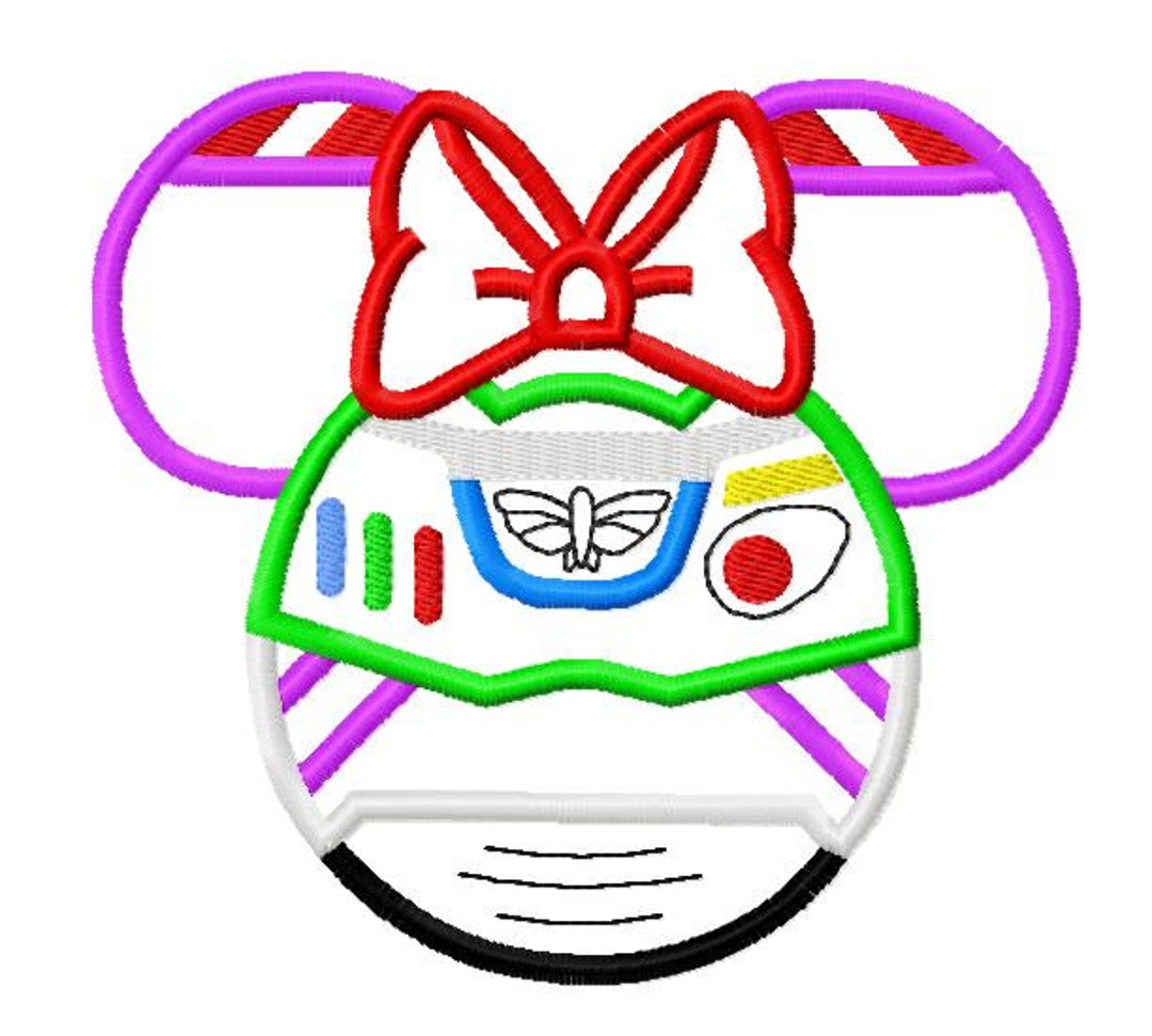 Character Inspired Miss Mouse Toy Book Space Ranger With Bow Embroidery ...