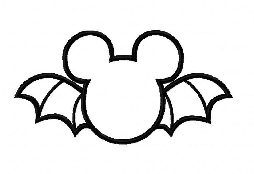 Character Inspired Mouse Big Bat Embroidery Applique Design - Etsy