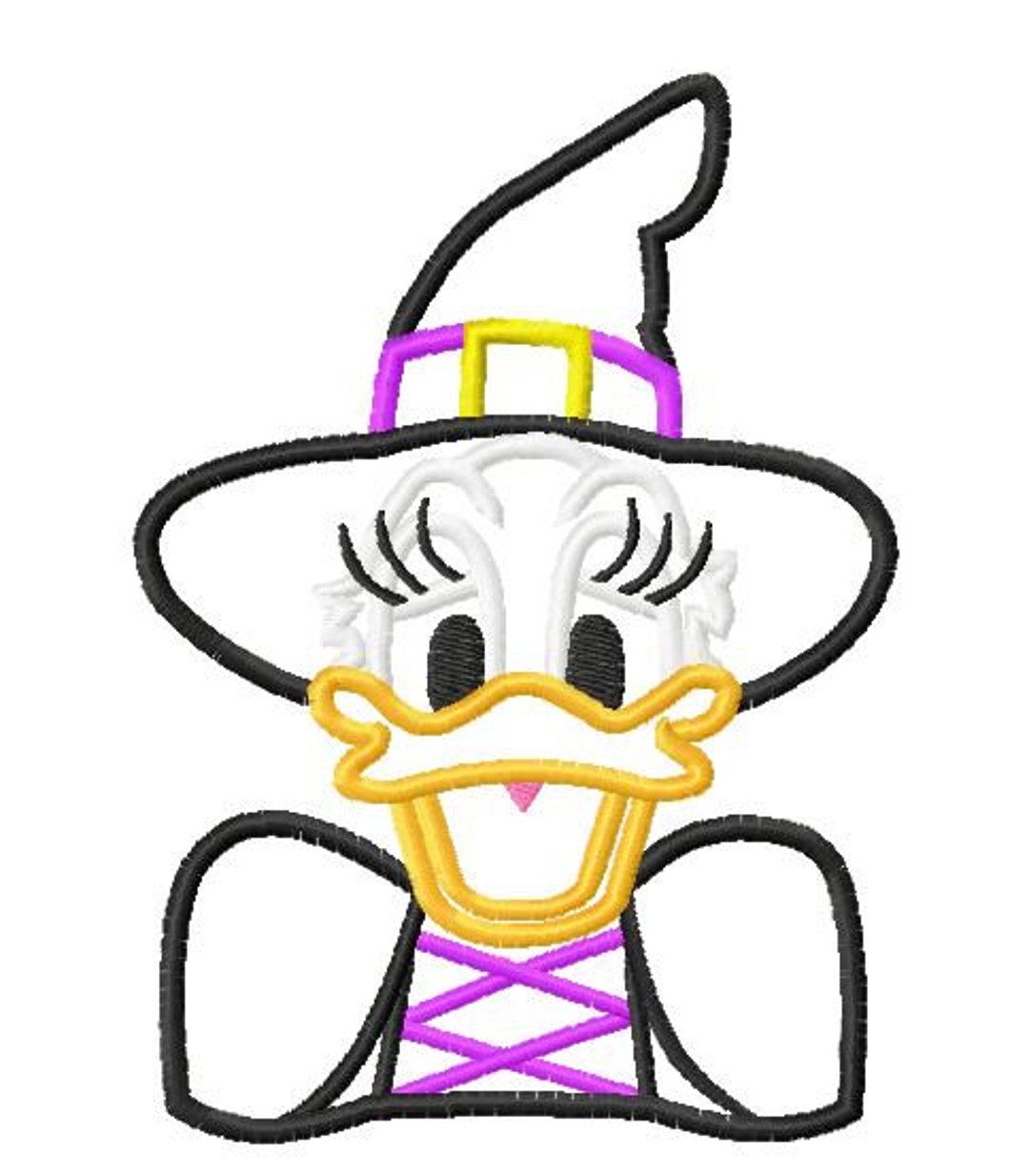 Character Inspired Daisy Witch Embroidery Applique Design - Halloween ...