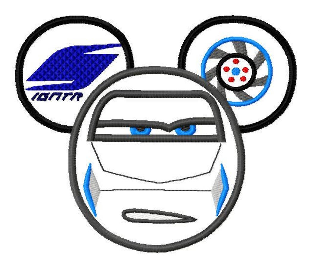 Character Inspired NEW Storm Race Car Detailed Embroidery Applique ...