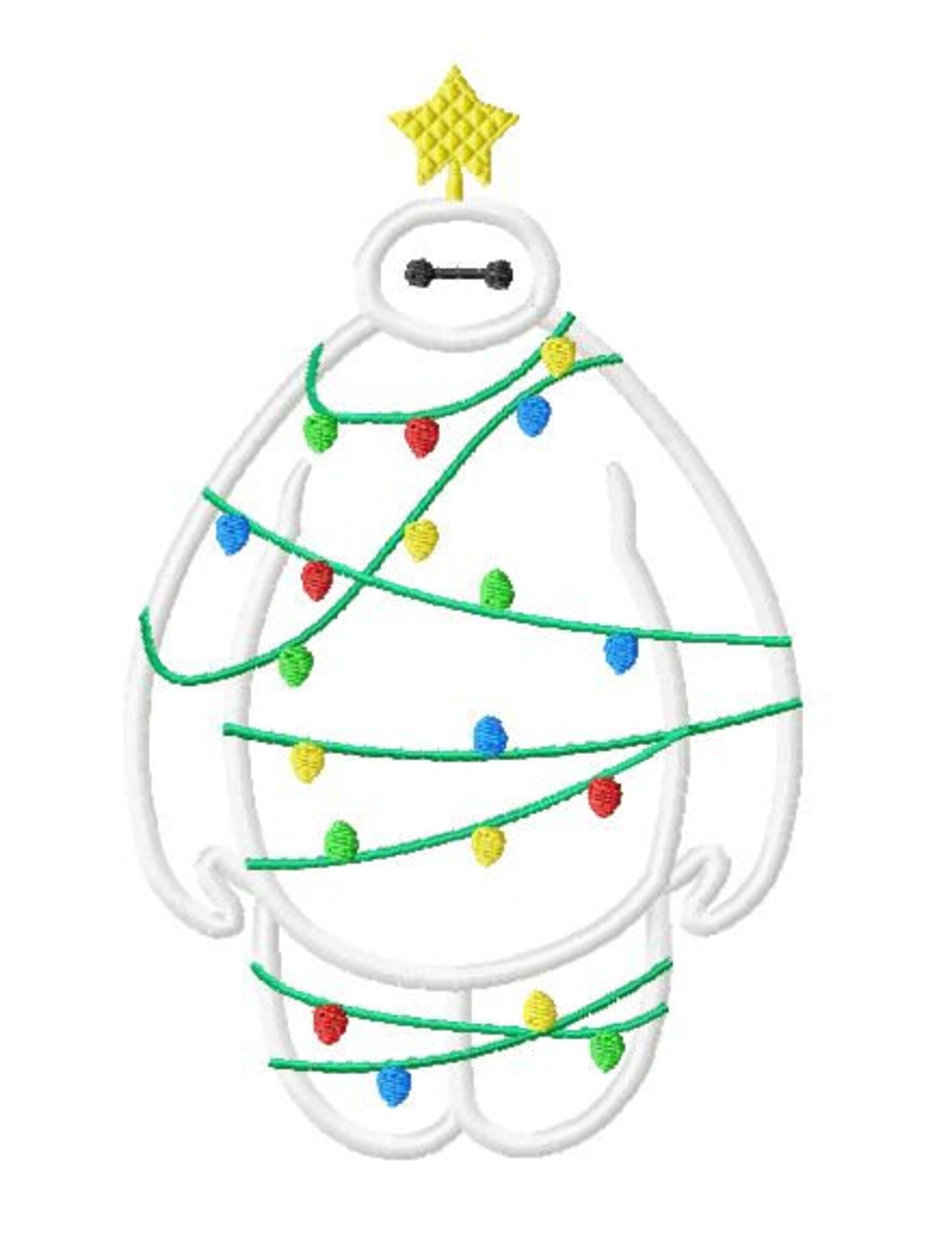 Character Inspired Christmas Baymax Hero With Tangled Light Strand ...