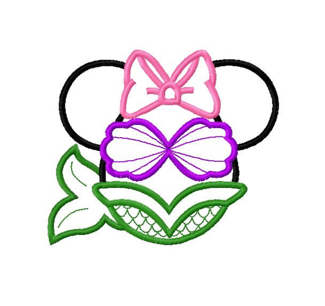 Character Inspired Miss Mouse Princess Mermaid With Tail - Etsy