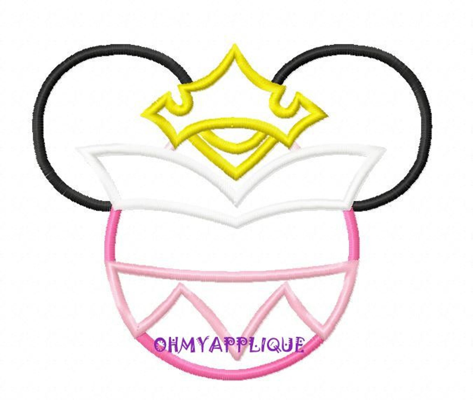 Character Inspired Mouse Princess Sleeping Pretty Embroidery Applique ...