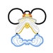 Character Inspired Miss Mouse Castle Embroidery Applique Design - Etsy
