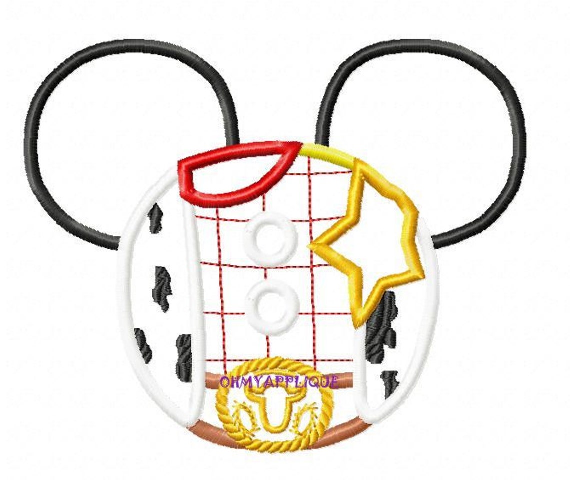 Character Inspired Mouse Toy Book Cowboy Woody Embroidery - Etsy