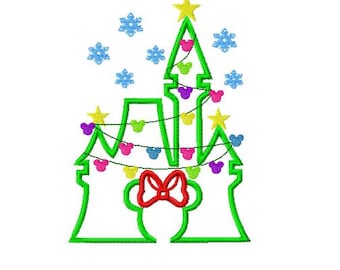 Character Inspired Miss Mouse Castle Embroidery Applique | Etsy