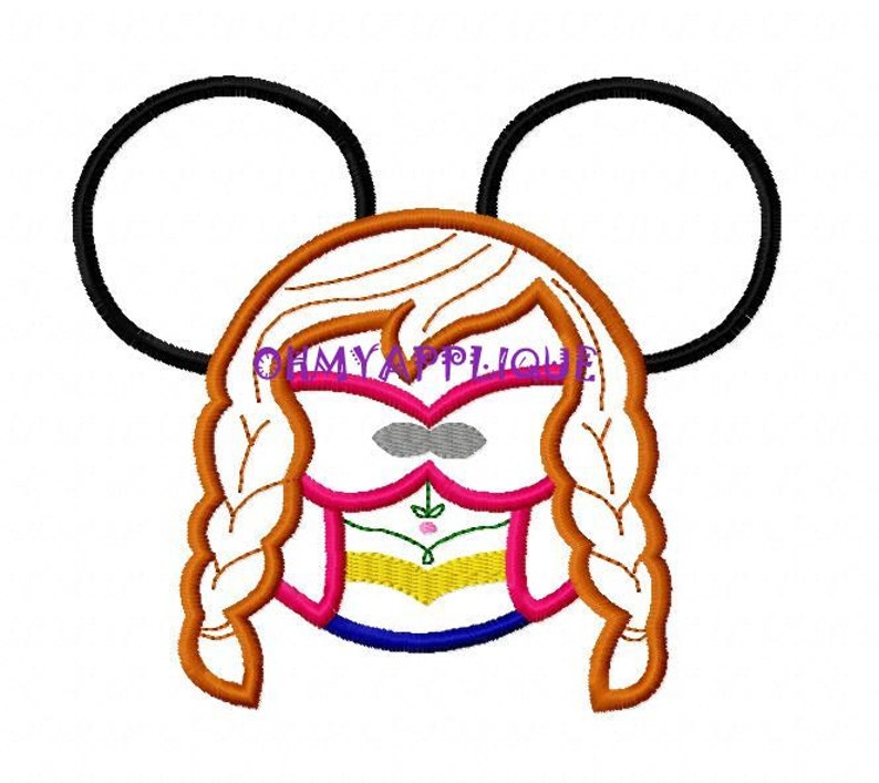 Character Freezing Cold Princess Ana Embroidery Applique - Etsy