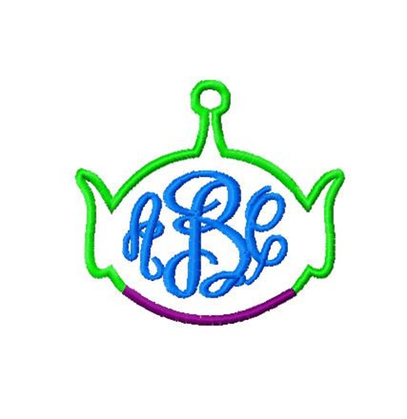 Character Monogram Sketch Outline Frame Toy Book Little Green Man Super ...