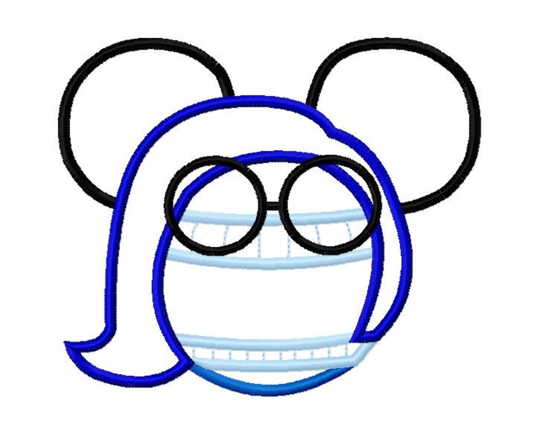 Character Inspired Sadness Embroidery Applique Design - Etsy