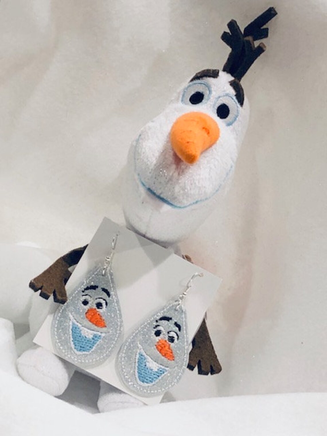 In the Hoop DIY Earring Character Inspired Freezing Snowman Ohlaf ...