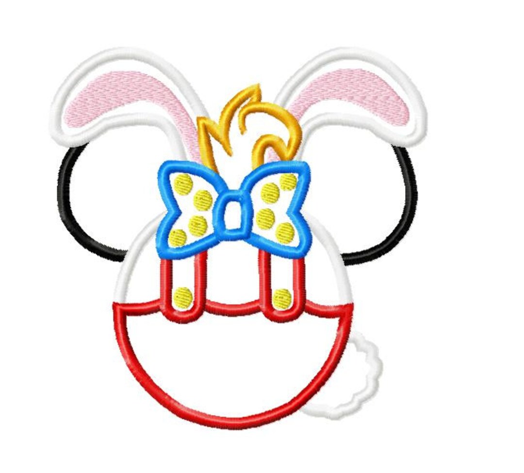 Character Inspired Mister Mouse Roger Rabbit Embroidery Applique Design ...