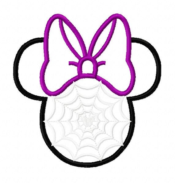 Character Inspired Mouse Spider Web Head With Bow Embroidery | Etsy