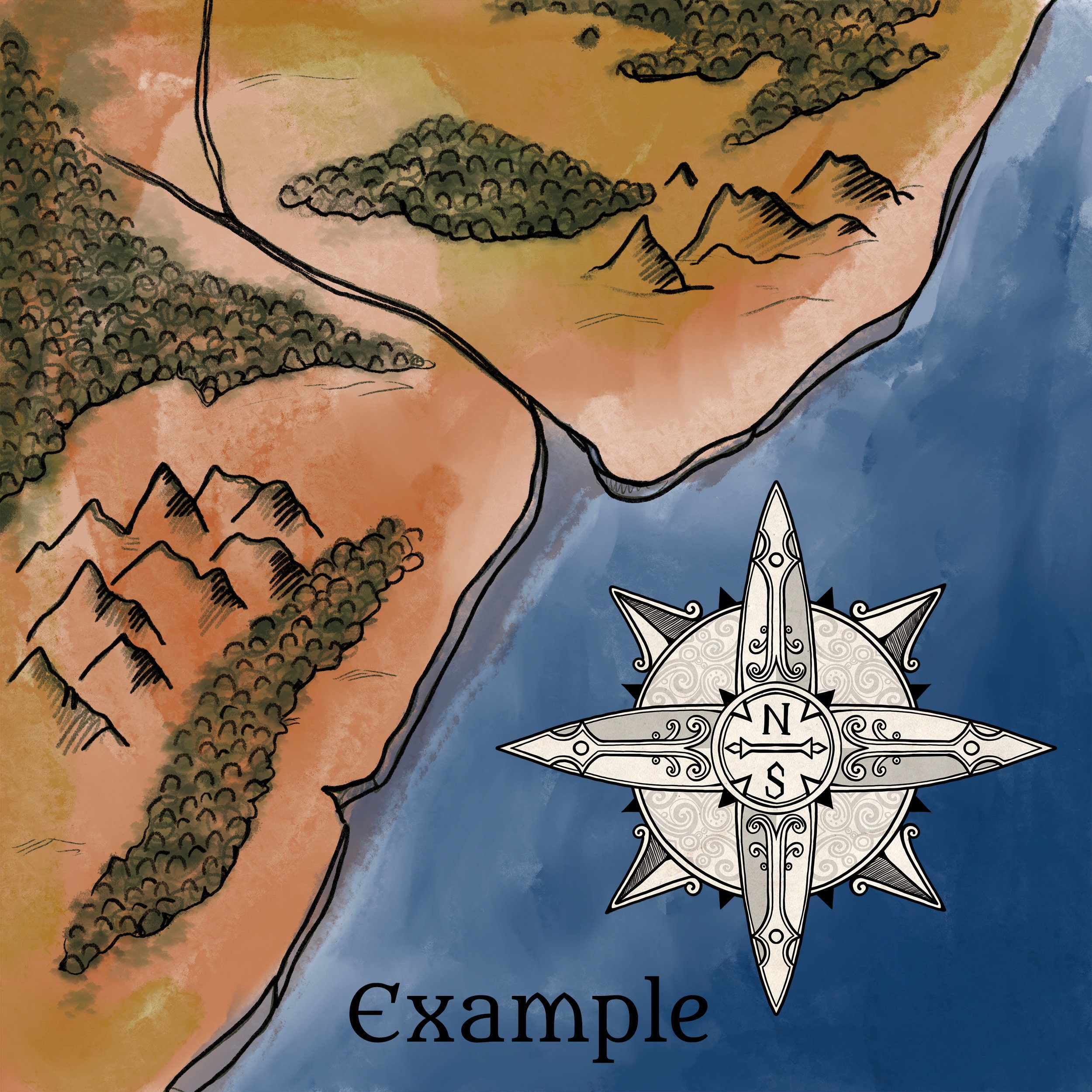 Compass Rose Map Clip Art