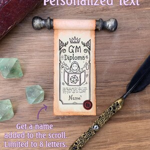 Dnd GM DM Diploma. Gamemaster. Dungeon Master. Scrolls - Etsy