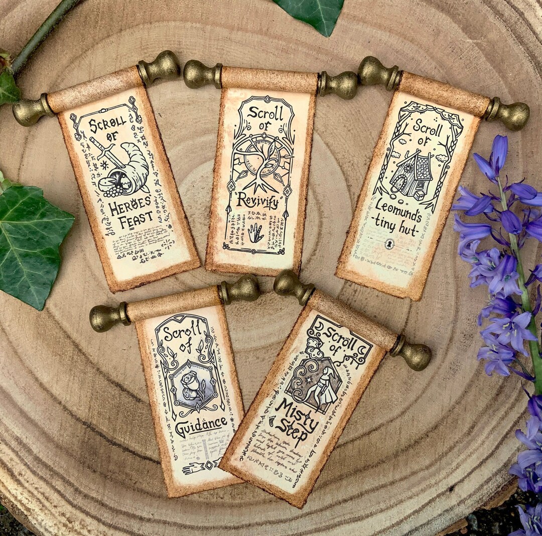 Dnd Spell Scrolls Miniature. - Fridge Magnet or Hook - Etsy