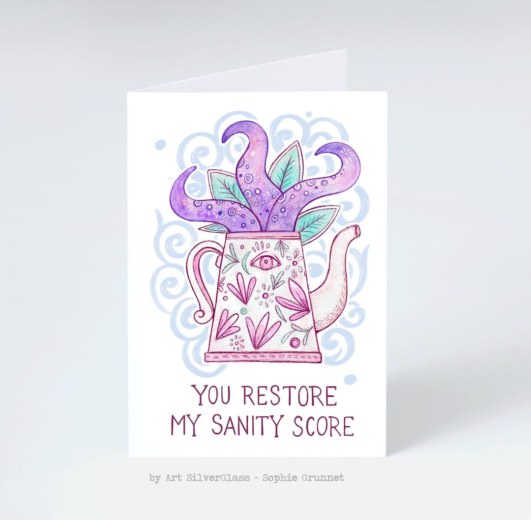 You Restore My Sanity Score. Lovecraft Geeky Greeting Card. Folded ...