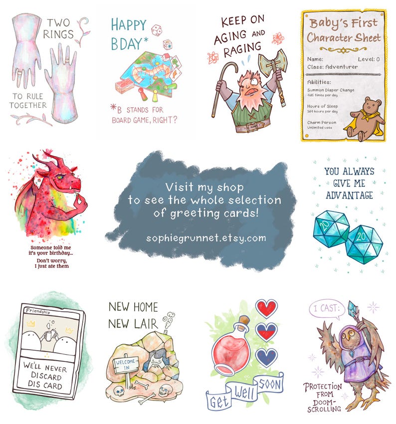 Barbarian Birthday Card: Geeky Greeting for Nerds - Etsy