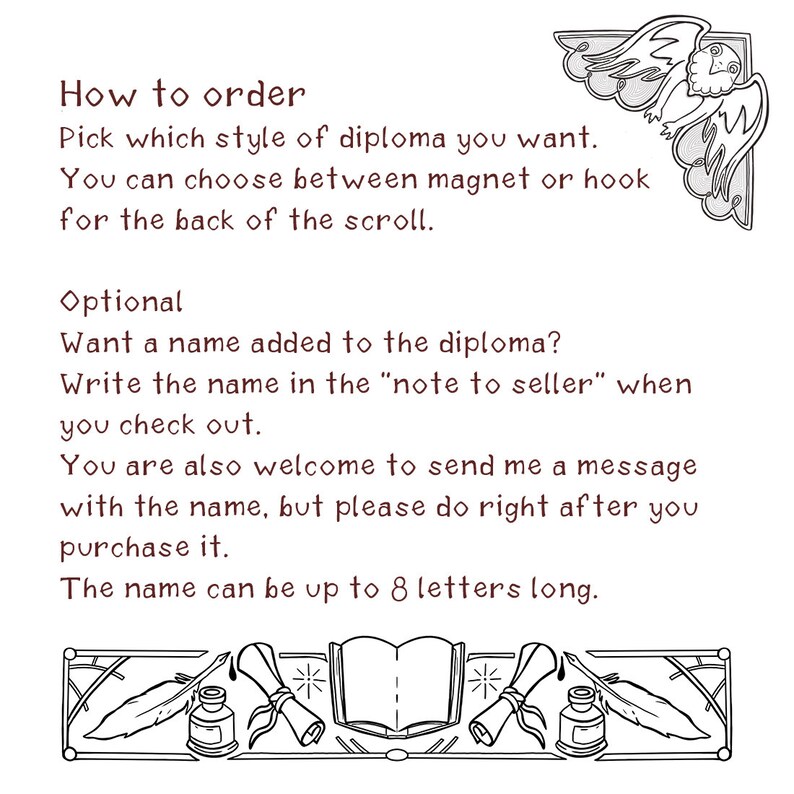 Witch Diploma. Luna Arcana Magic. Miniature Moon Scroll - Fridge ...