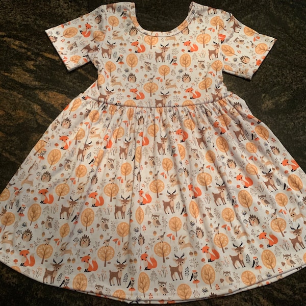 Fox Print Dress - Etsy