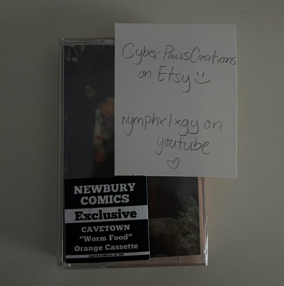 Cavetown Worm Food Limited Edition Orange Cassette MINT CONDITION in ...