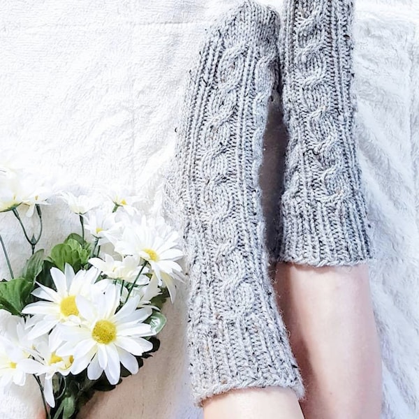 Cable Knit Socks - Etsy
