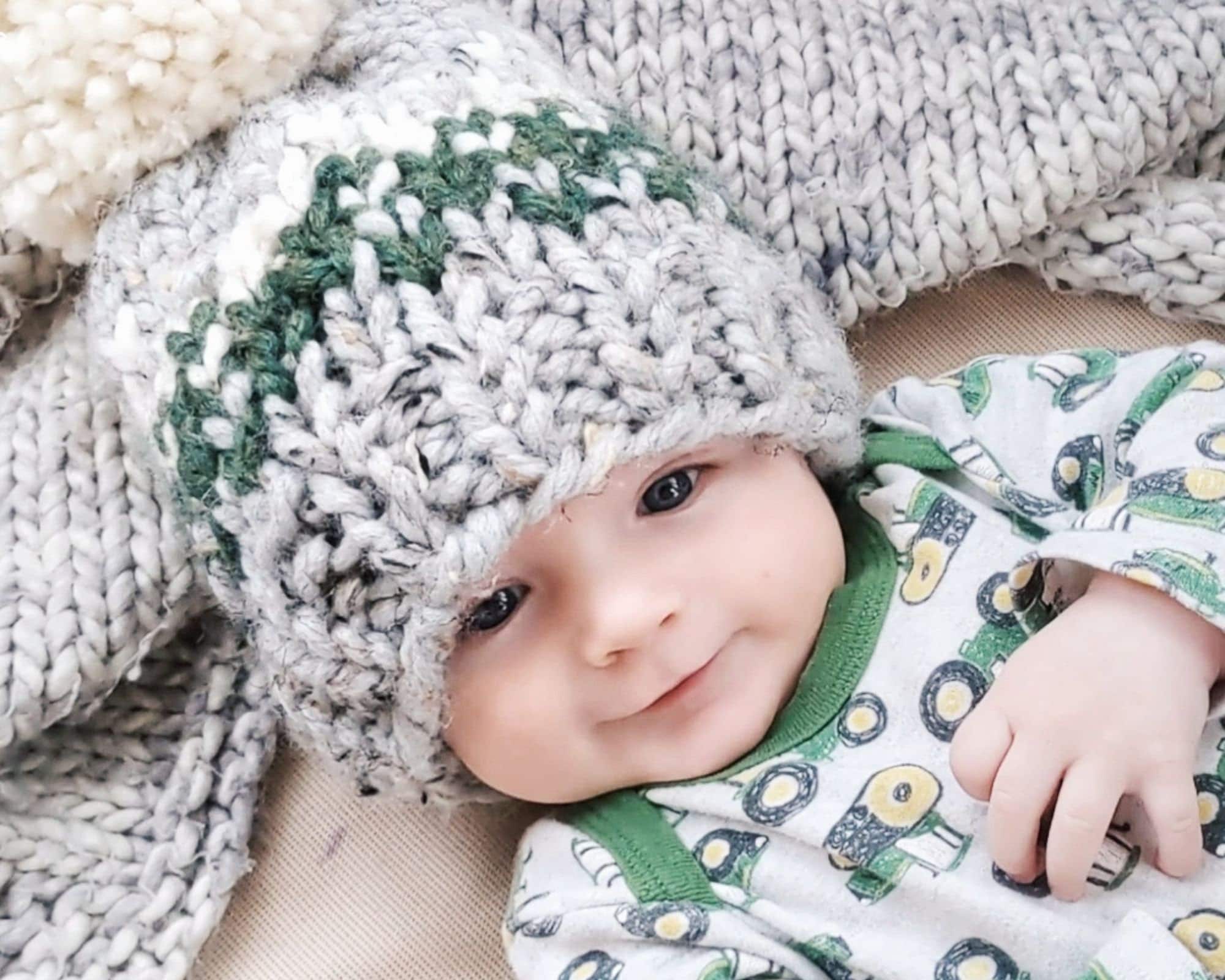 KNITTING PATTERN: Mountain Haze Baby Hat Knitting Pattern, Baby Fair ...